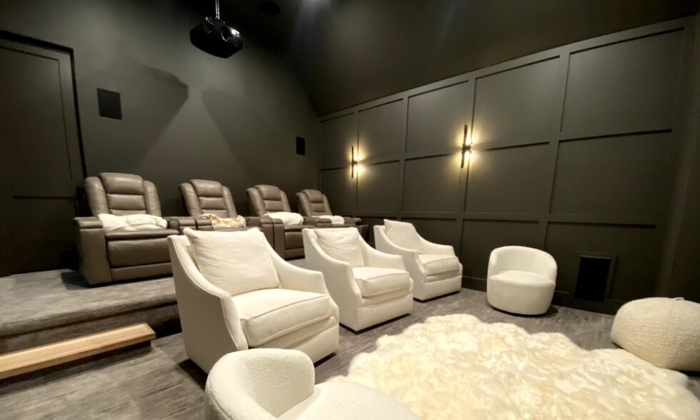This Carolina Smart Home Features a Soft, Cozy Home Cinema with Studio ...